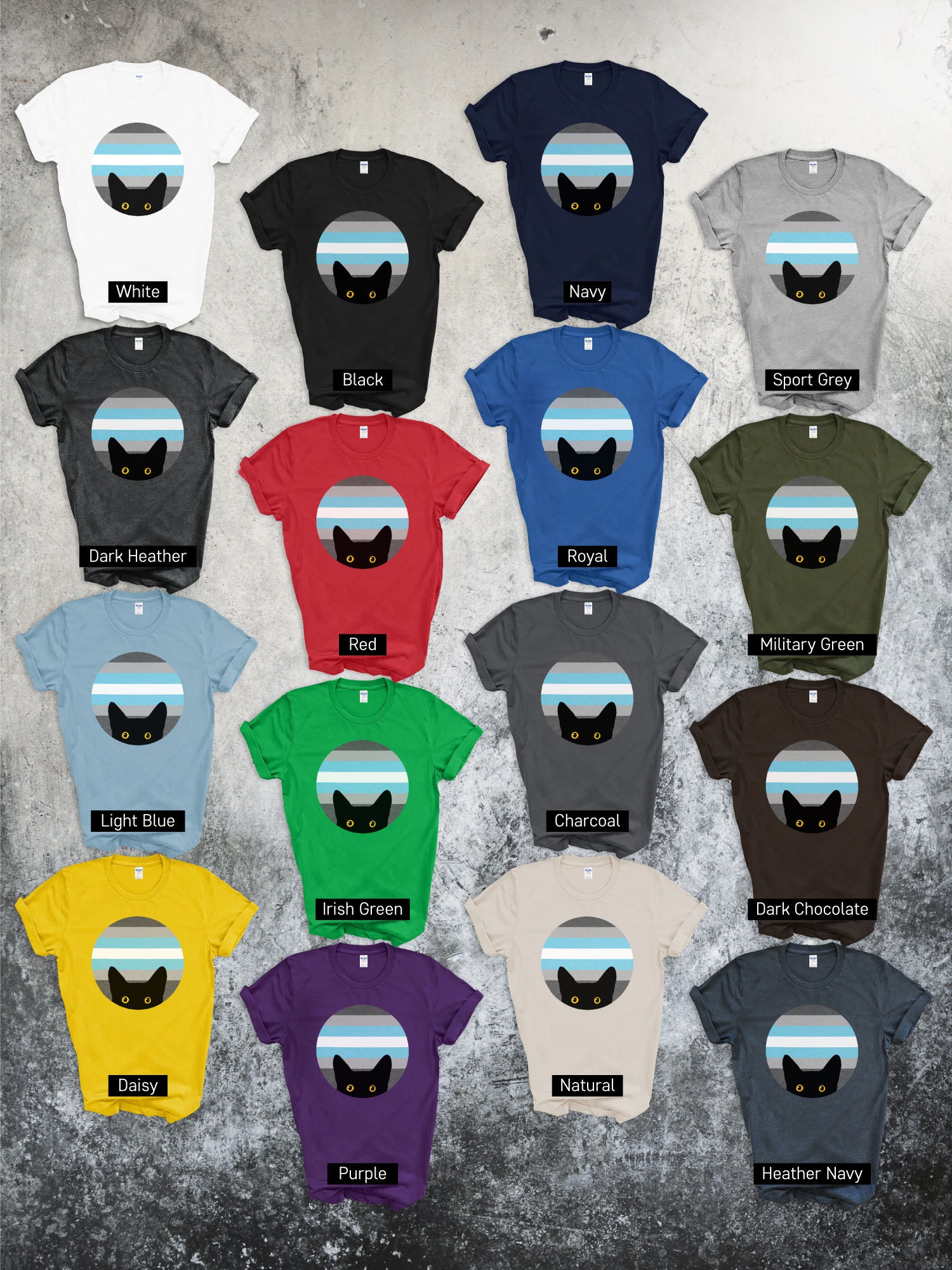 Peeking Cat in Demiboy Flag Colors T-shirt | Demiboy Pride Gift - Etsy
