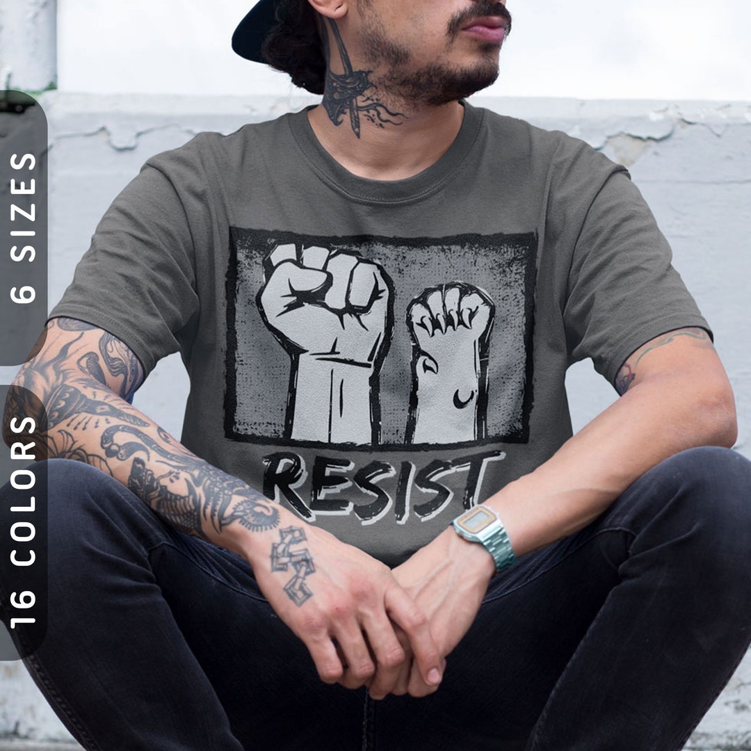 Resist T-shirt | Protest Shirt for Cat Lovers - Etsy