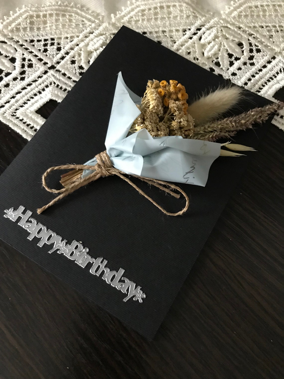 Birthday Cards, Greeting Card, Dried Flowers, Dried Flower Card, Nice ...