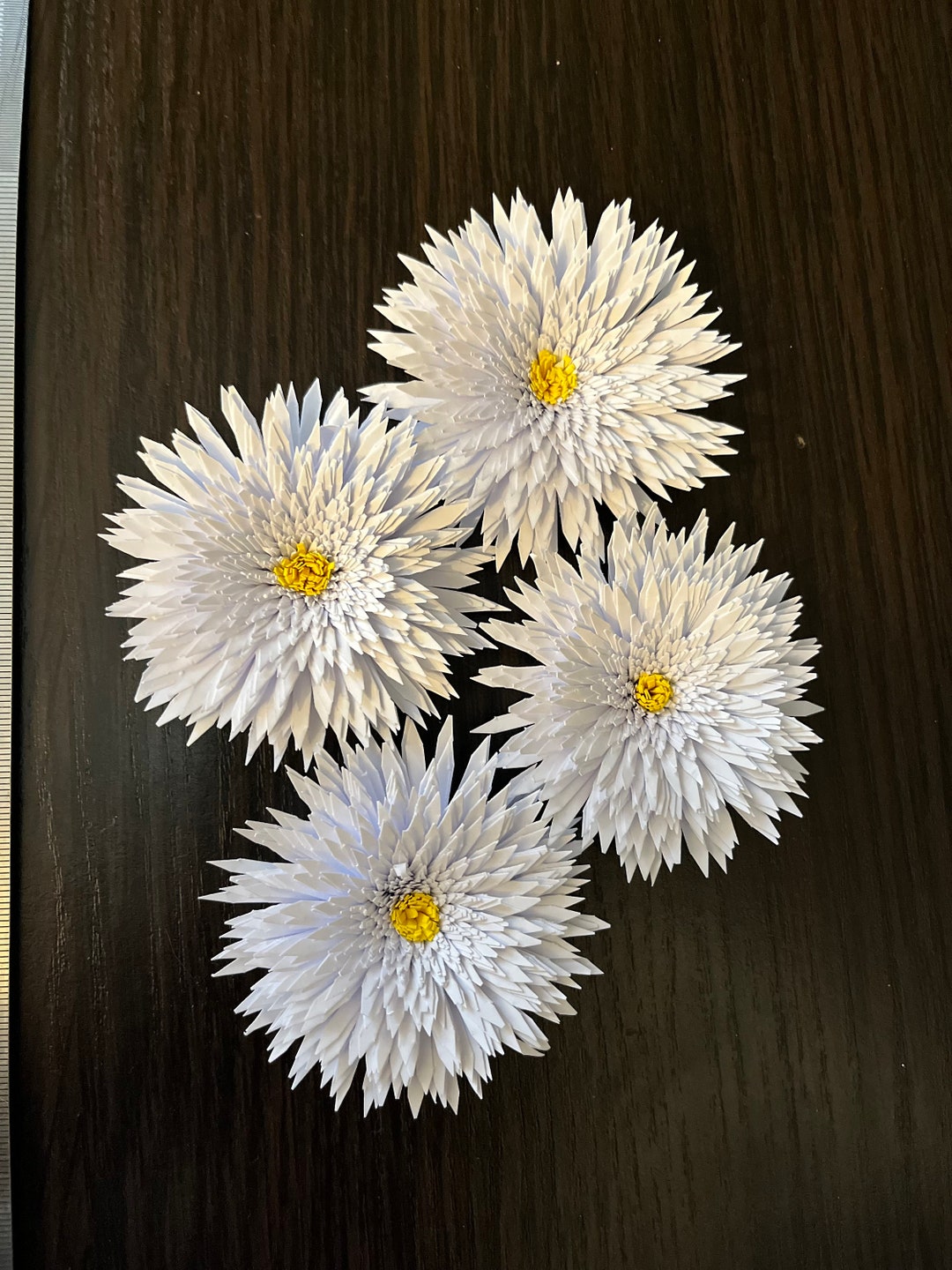 Quilling Flowers Set: Handmade 3D Paper Daisies, DIY Craft Material - Etsy