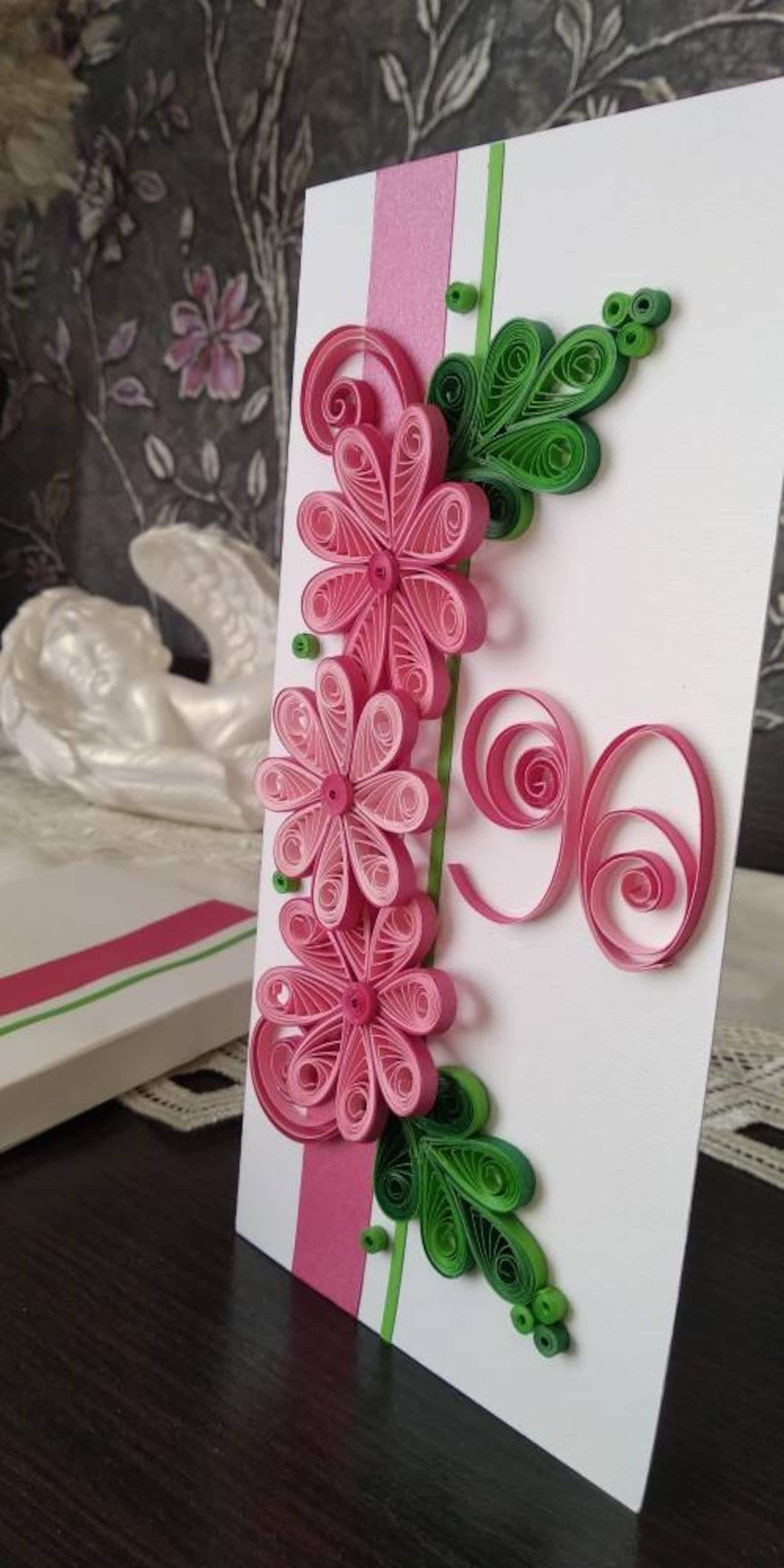 Quilling Card Birthday Card 4050556065..th Birthday - Etsy