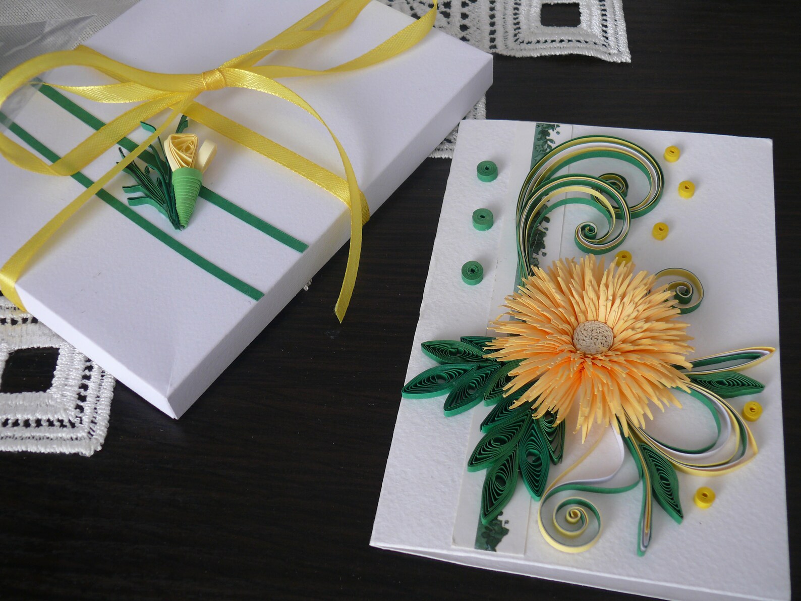 Birthday Quilling Card Nice Yellow Flower Quilling Card - Etsy