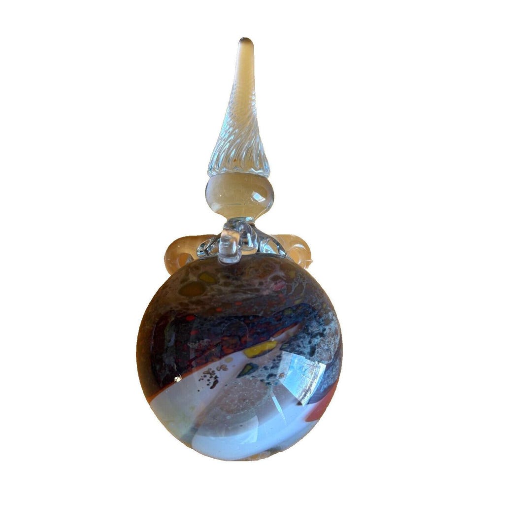 Robert Lee Fritz Studio Blown Art Glass Hanging Ball Decor Signed Dated ...