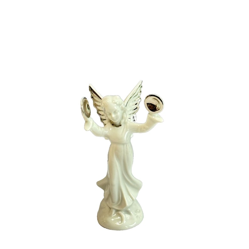 Vintage Dresden Germany Porcelain Angel Musician Cymbals Platinum ...