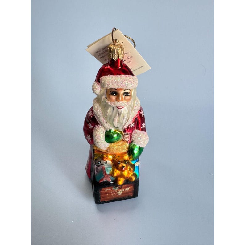 Vintage Christopher Radko Tiny Toy Chest Santa Claus (98-185-0) 1998 - Etsy