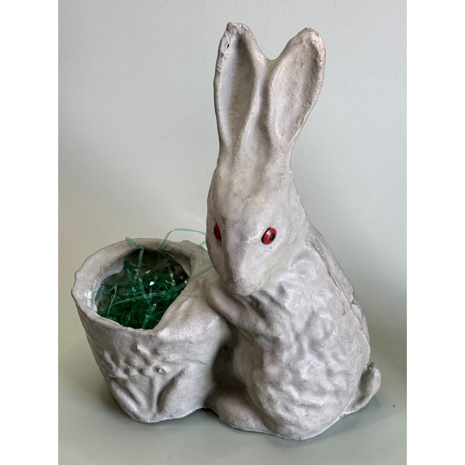 Old Vintage Paper Pulp Egg Carton Gray Bunny Rabbit Candy Holder - Etsy