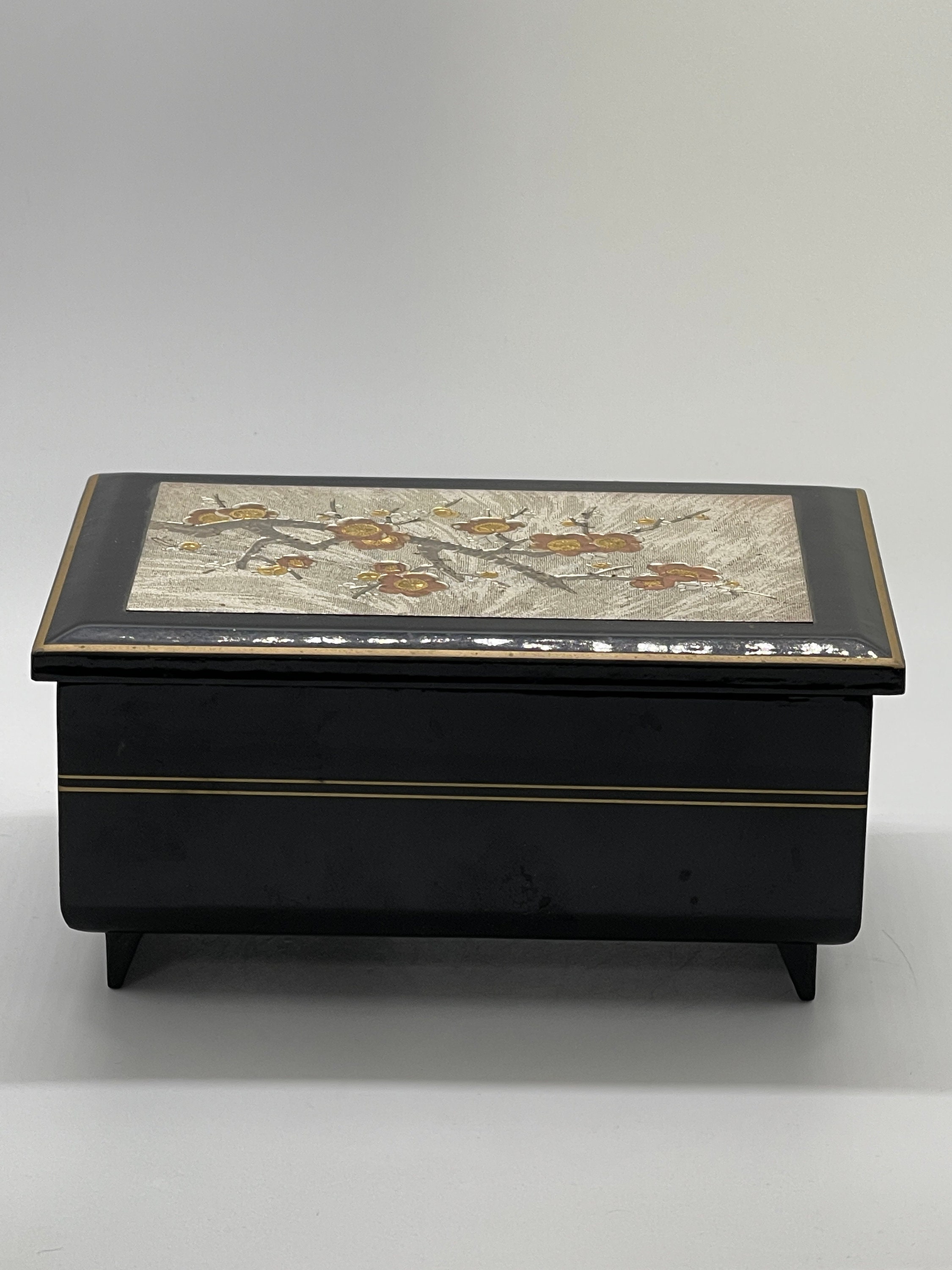 Westland Vintage Original Art of Chokin Japan Flower Design Music Box ...