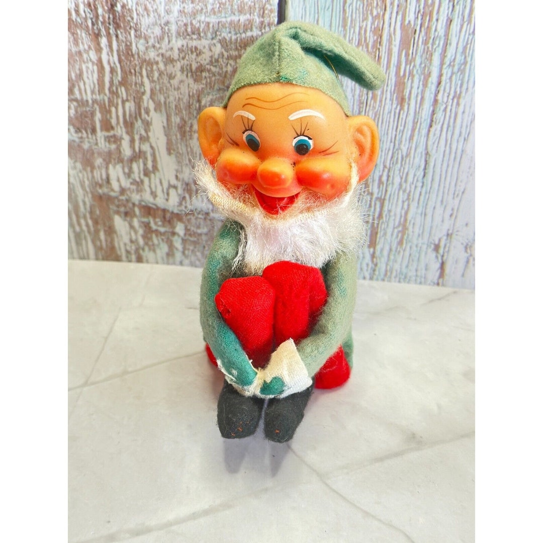 Vintage Rubber Elf Dwarf Knee Hugger Midcentury Japan Christmas ...