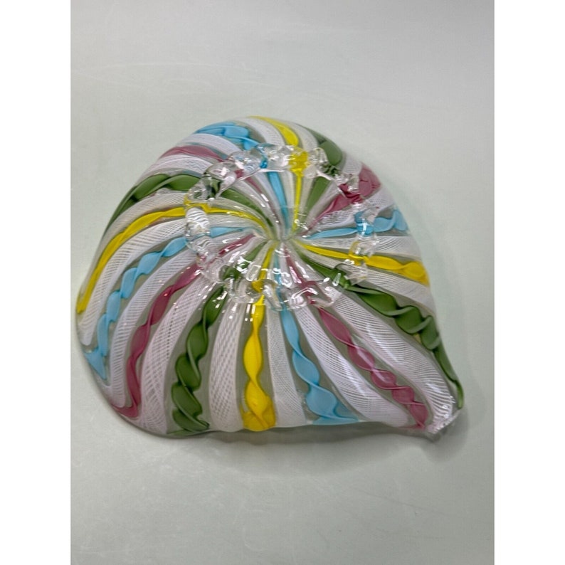 Murano Glass Zanfirico Latticino Ribbon Glass Bowl - Etsy