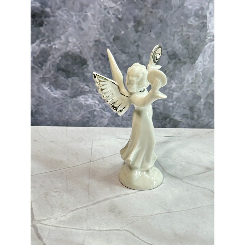 Vintage Dresden Germany Porcelain Angel Musician Cymbals Platinum ...