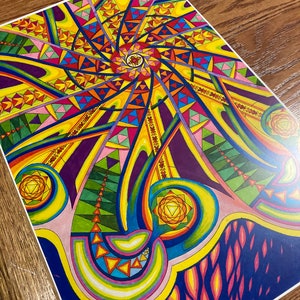 Print Hand Drawn Design Pinwheel Frequency - Etsy