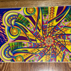 Print Hand Drawn Design Pinwheel Frequency - Etsy