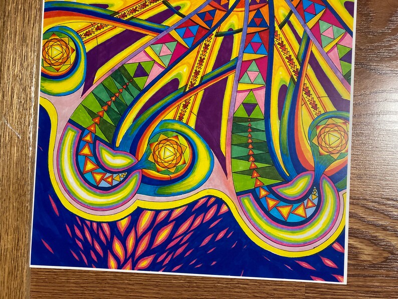 Print Hand Drawn Design Pinwheel Frequency - Etsy