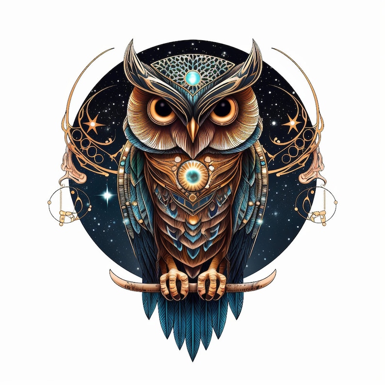 Magical Mystical Owls Clipart Set 16 PNG Images for Fantasy - Etsy