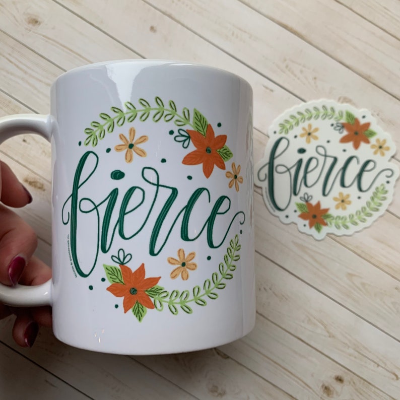 Fierce Weatherproof Vinyl Sticker 3x3 | Etsy