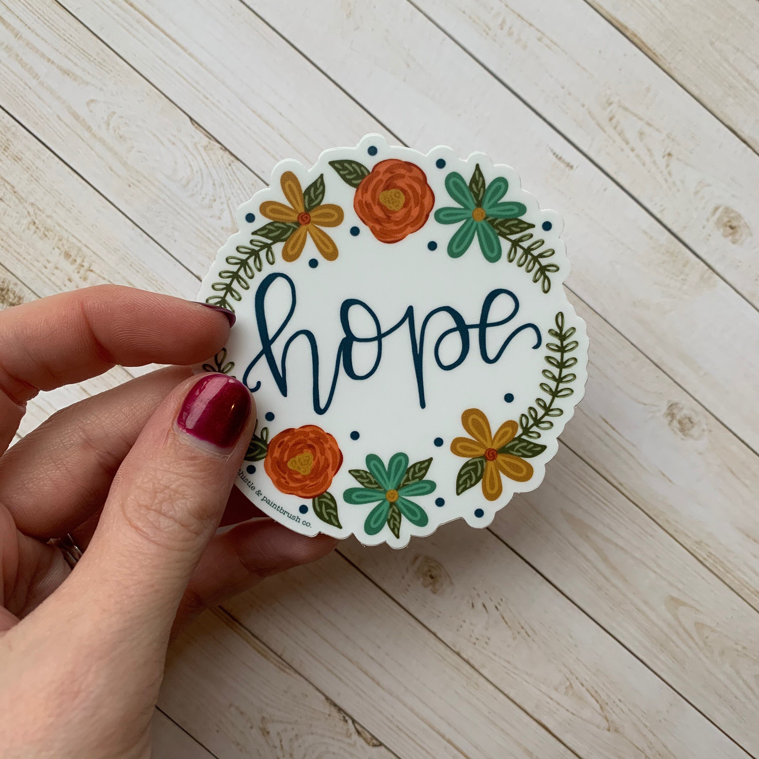 Hope, Weatherproof Vinyl Sticker, 3x3 - Etsy