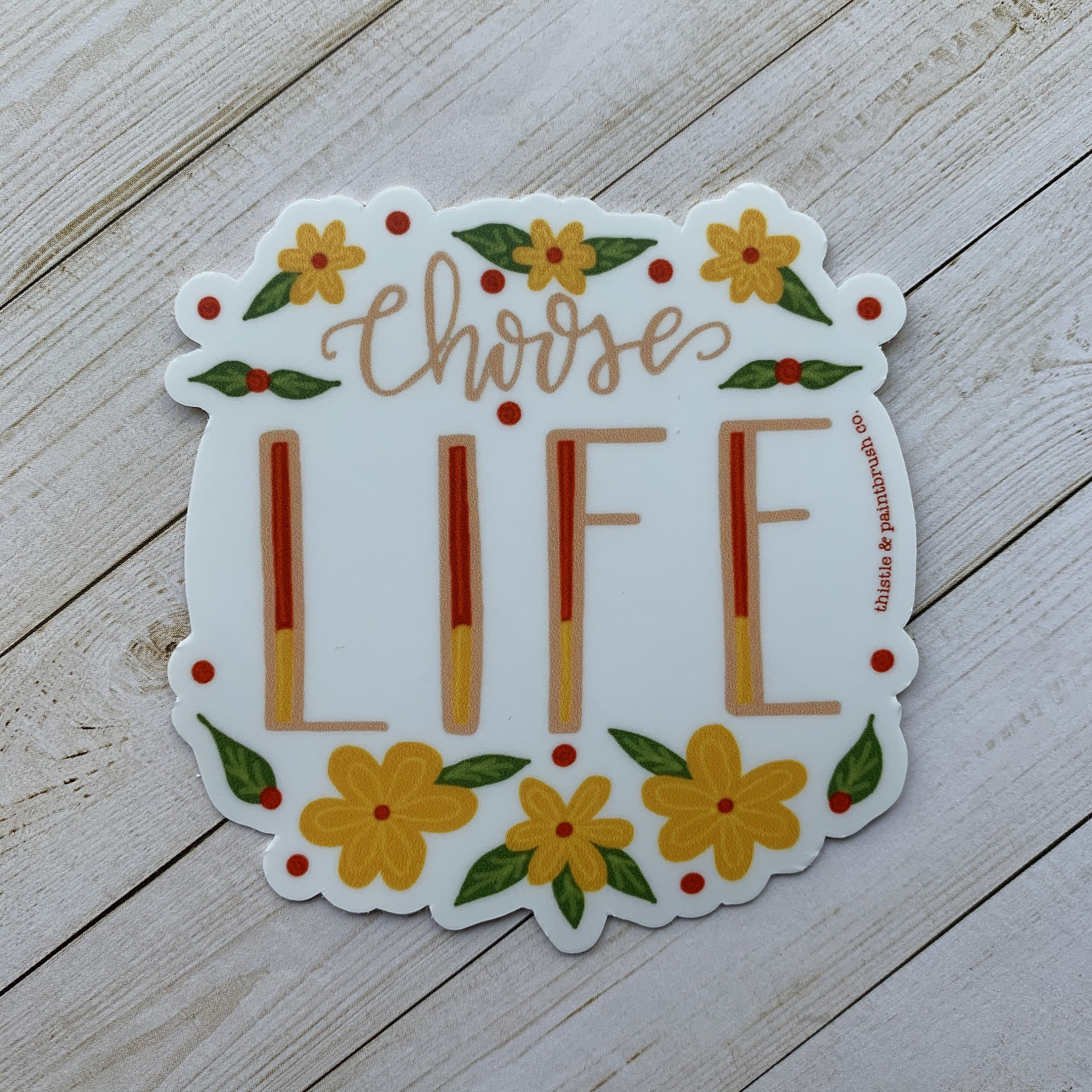 Choose Life Weatherproof Vinyl Sticker 3x3 - Etsy