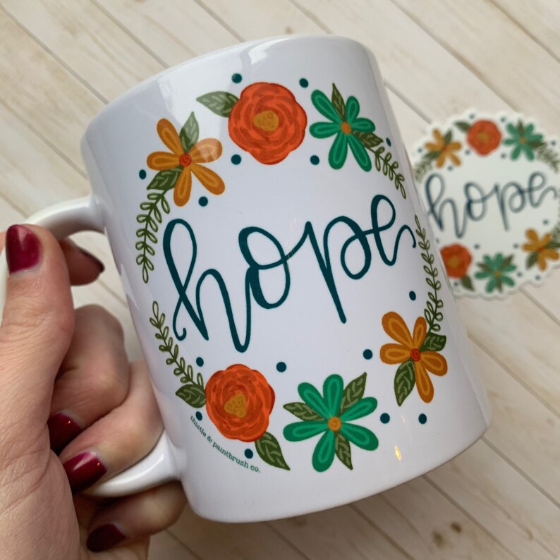 Hope, Weatherproof Vinyl Sticker, 3x3” - Etsy