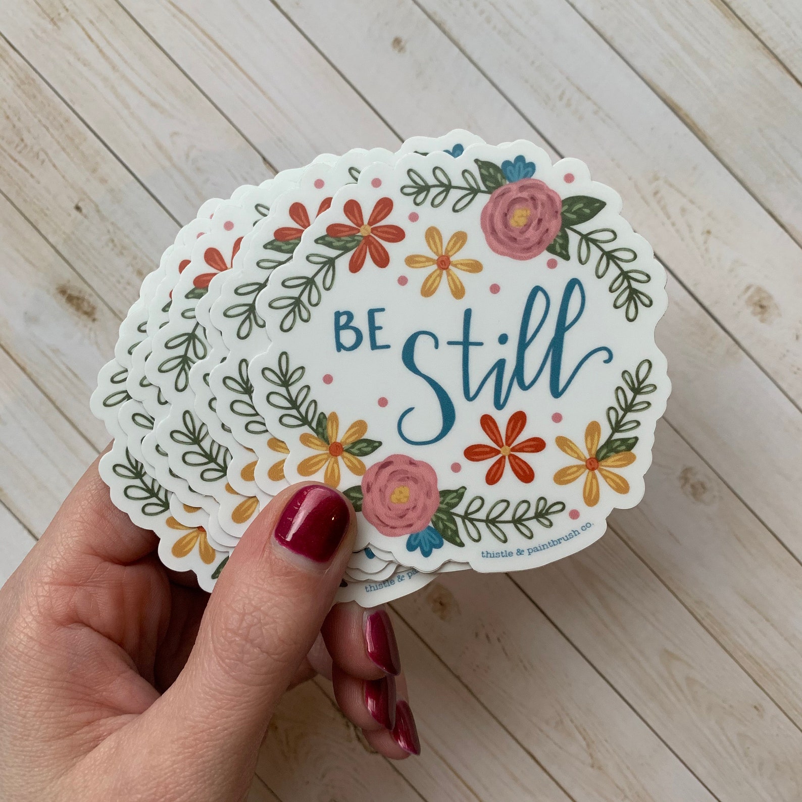 Be Still Weatherproof Vinyl Sticker 3x3 | Etsy