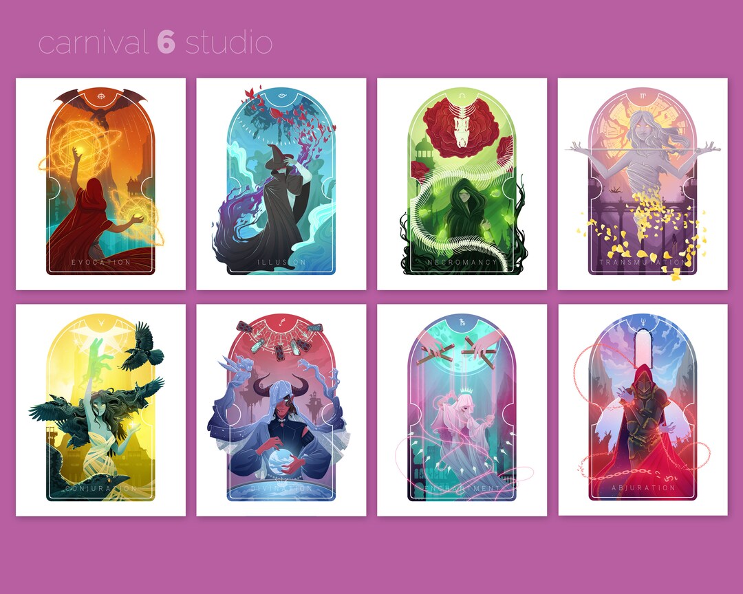 Tabletop RPG Schools of Magic - Full Set of 8 - Etsy