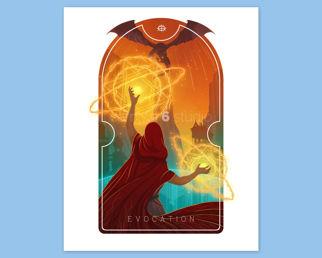 Schools of Magic Evocation Tabletop RPG Gaming Print Series - Etsy