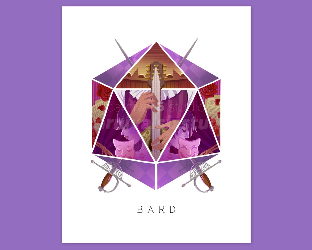 D20 Tabletop RPG Class Illustration - Bard - Etsy