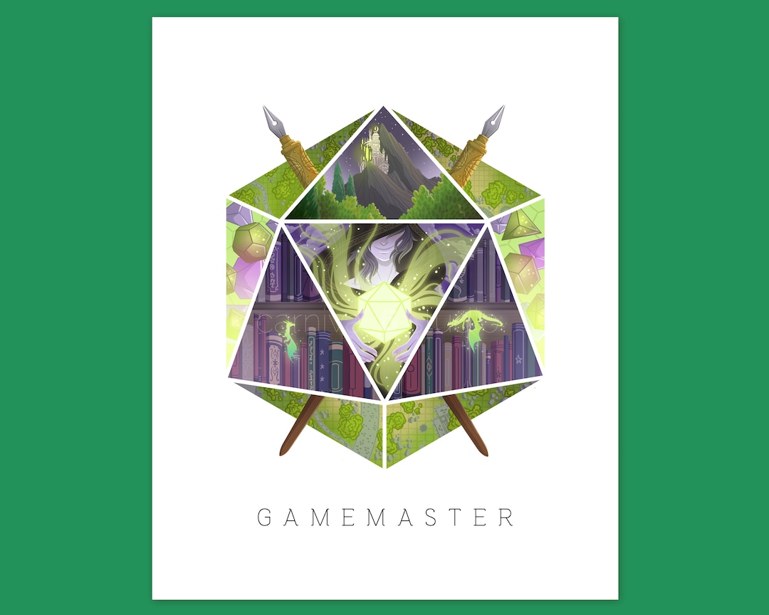 D20 Tabletop RPG Class Illustration - GM Gamemaster - Etsy