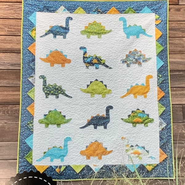 Dinosaur Quilt Panel - Etsy