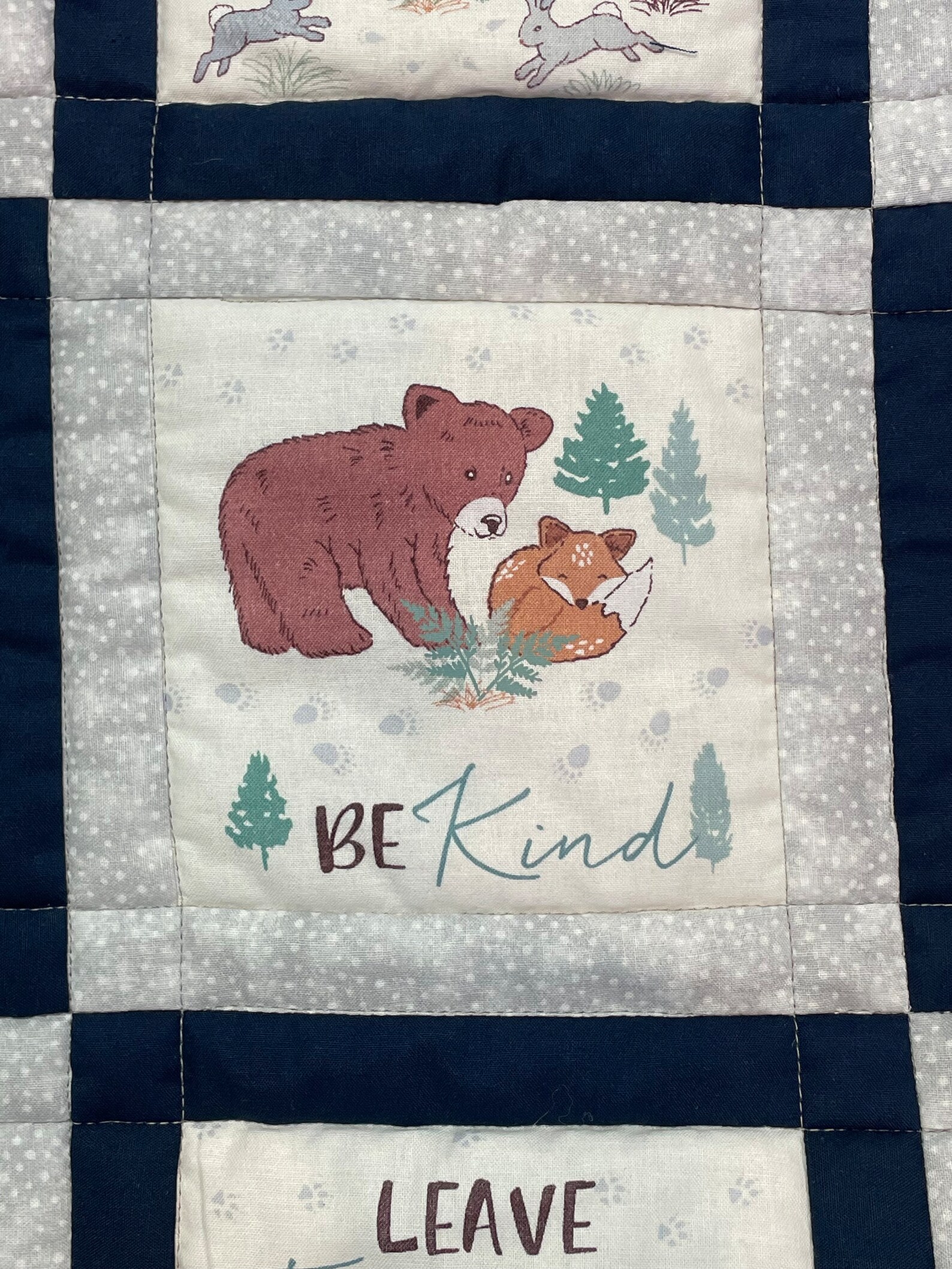 Forest Animals Quilt Kit Crib Baby Easy Beginner Cotton Exclusive Alma ...