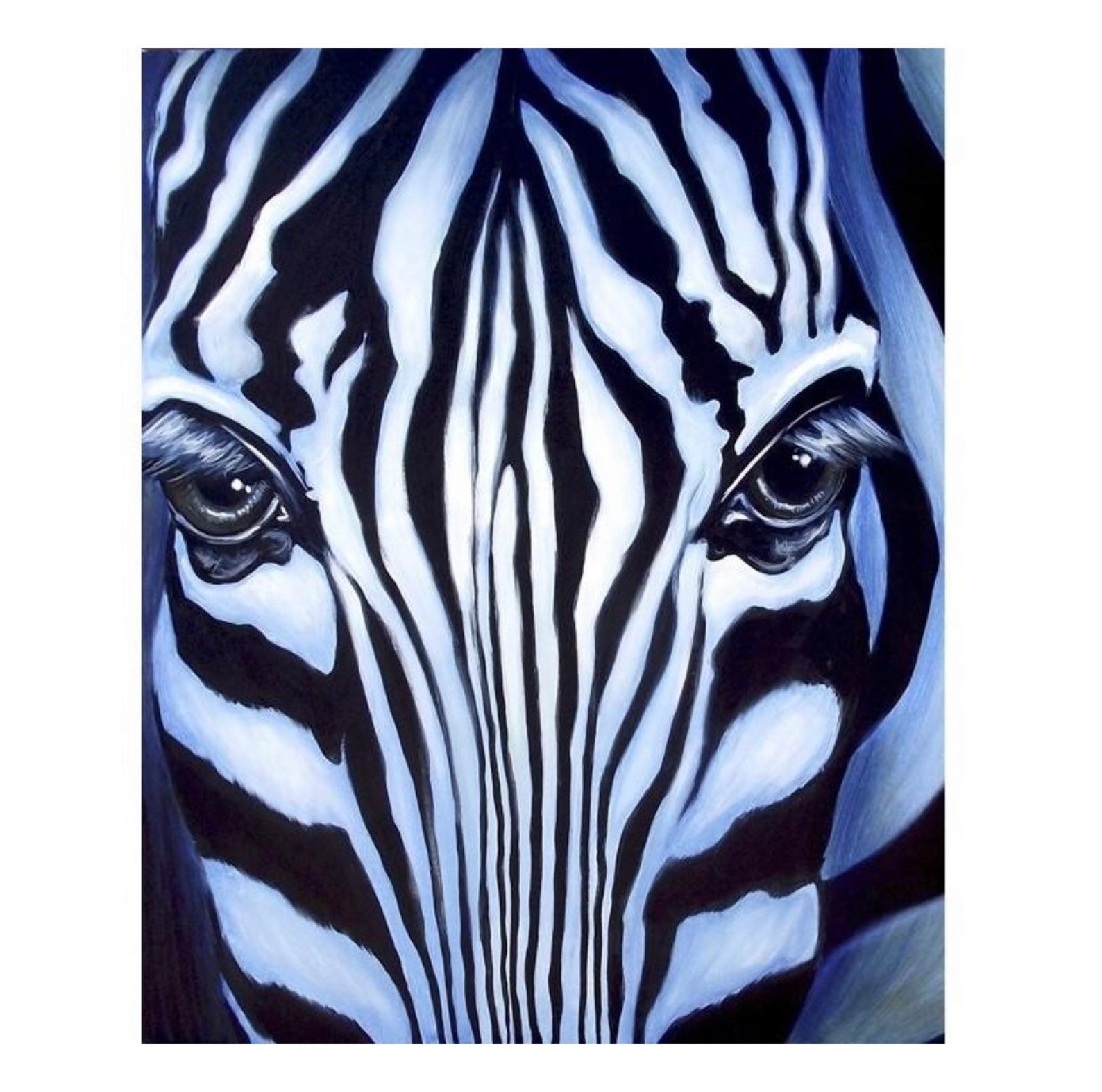 One Block Wonder Zebra Portrait Panel by David Textiles - Etsy