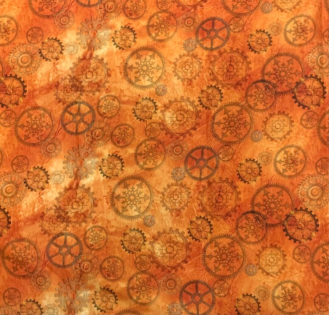 Steampunk Gears Cotton Fabric QT Fabrics Man Cave Guy Quilt - Etsy