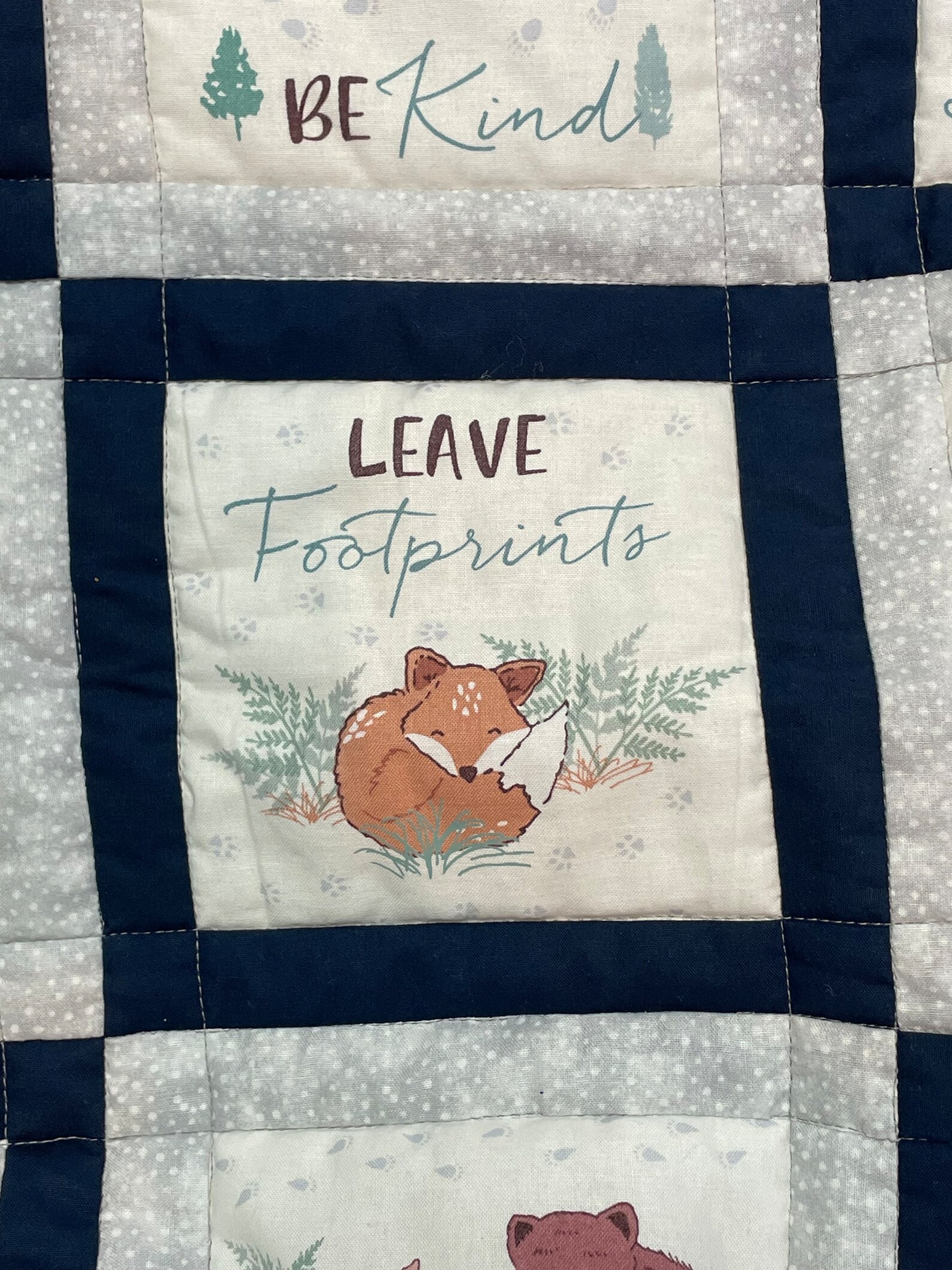 Forest Animals Quilt Kit Crib Baby Easy Beginner Cotton Exclusive Alma ...