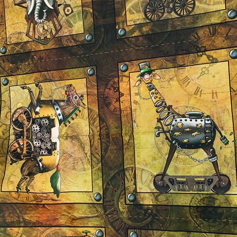 Steampunk Fabric - Etsy