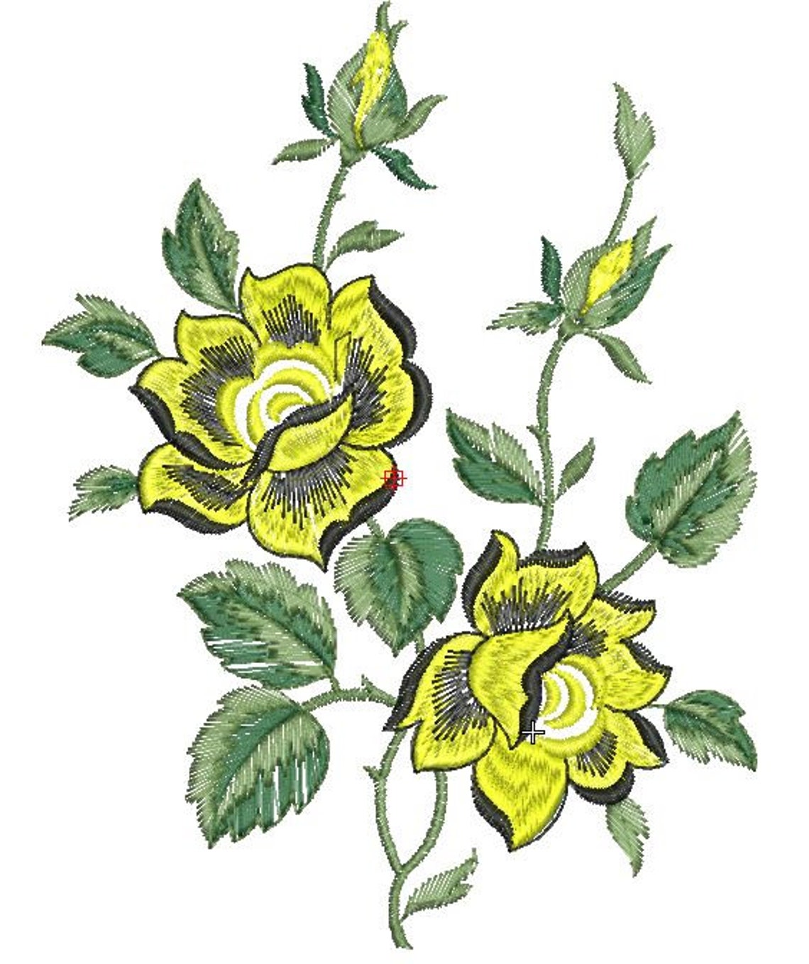 Rose Embroidery Design - Etsy