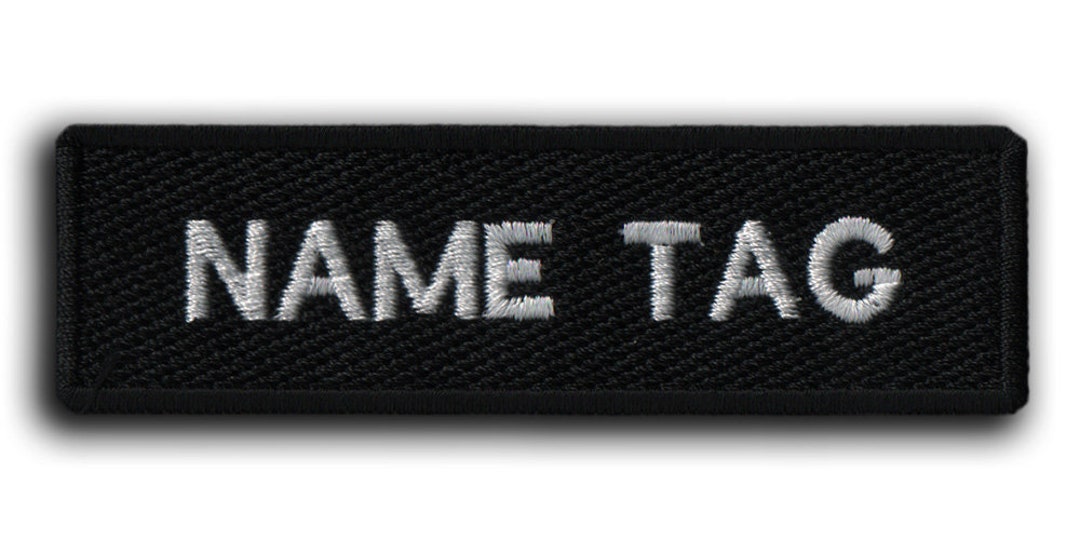 Custom Embroidered Your Text Name Tag PATCH Biker - Etsy