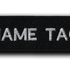 Custom Embroidered Your Text Name Tag PATCH Biker - Etsy