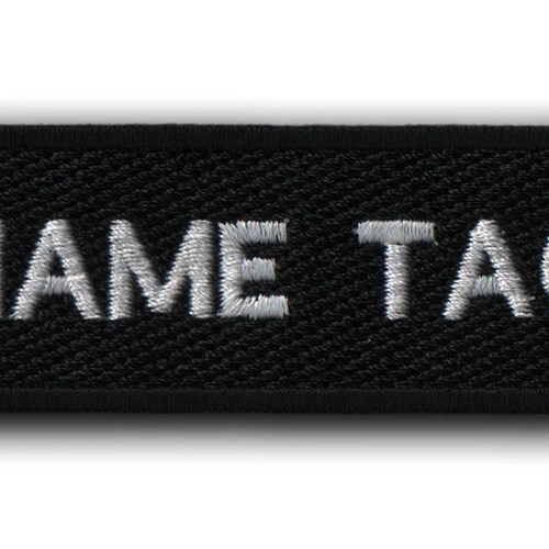 1 Line Custom Embroidered Biker Name Tag PATCH Iron on or - Etsy UK