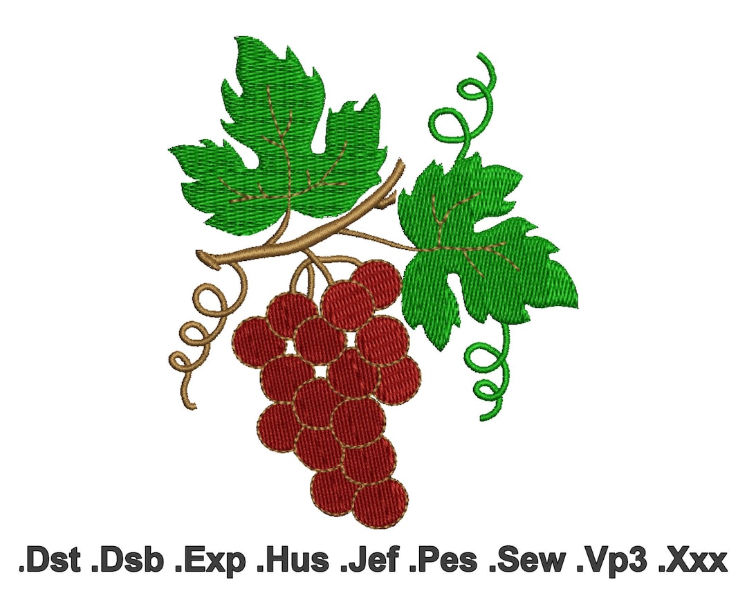 Grape Embroidery Designs - Etsy