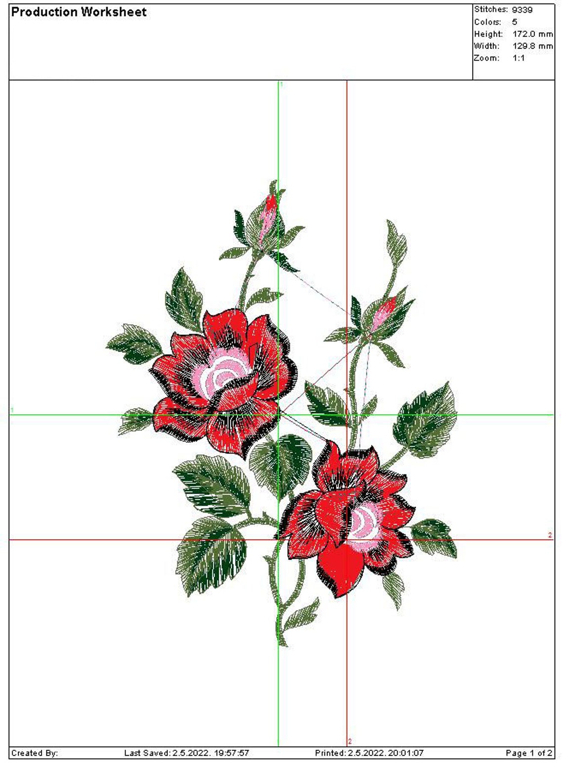Rose Embroidery Design - Etsy