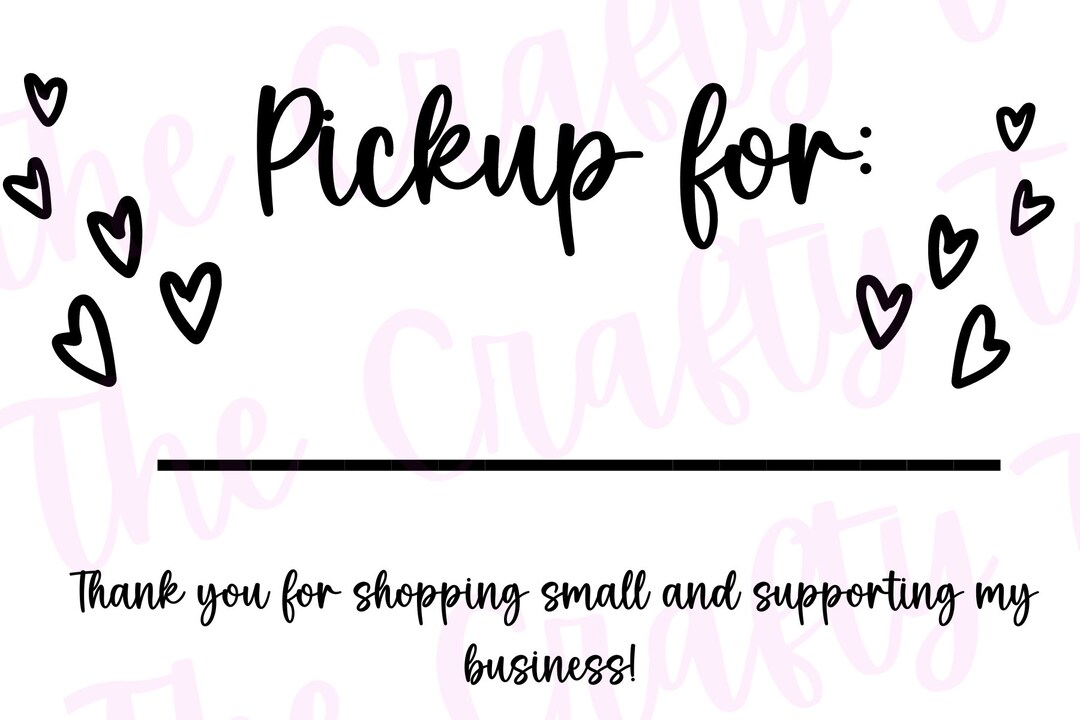 4x6 Pickup Label, Porch Pickup, Small Business, Shop Small, 4x6 ...