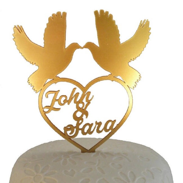Doves Cake Topper - Etsy