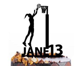 Netball Birthday Cake Topper - Etsy UK