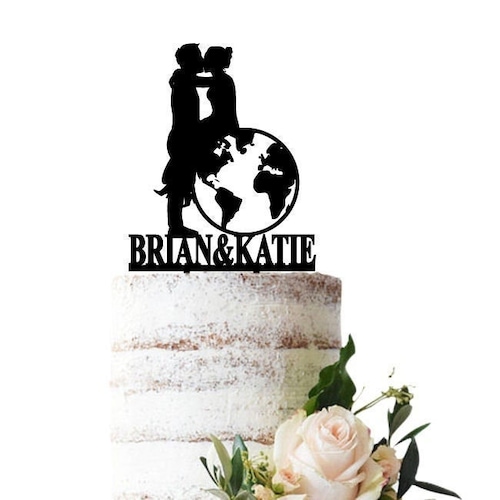 Wedding Cake Topper You Mean the World to Me - Etsy