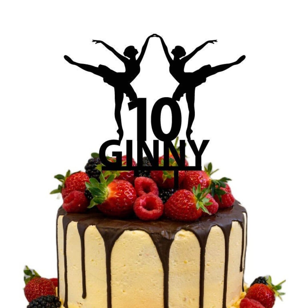 Birthday Cake Topper With Two Ballet Dancers, Different Variations and ...