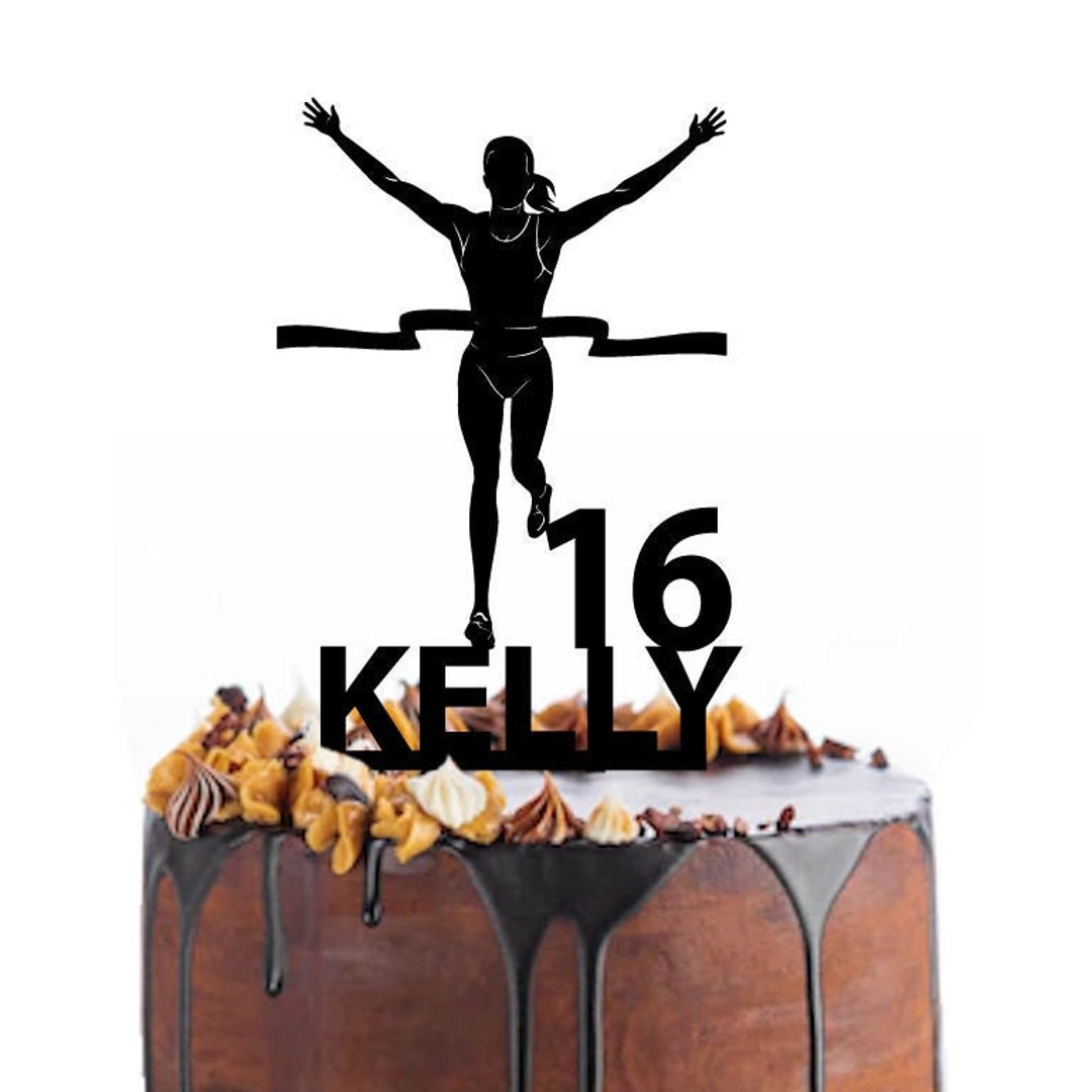 Birthday Cake Topper With a Female (marathon) Runner, Different ...