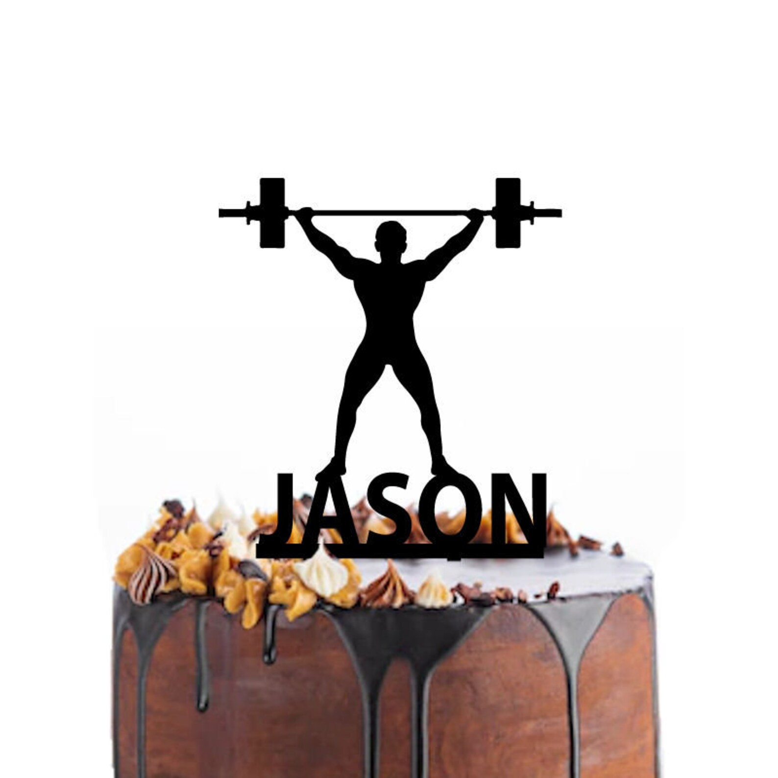 Birthday Cake Topper With a Weight Lifter, Different Variations and ...