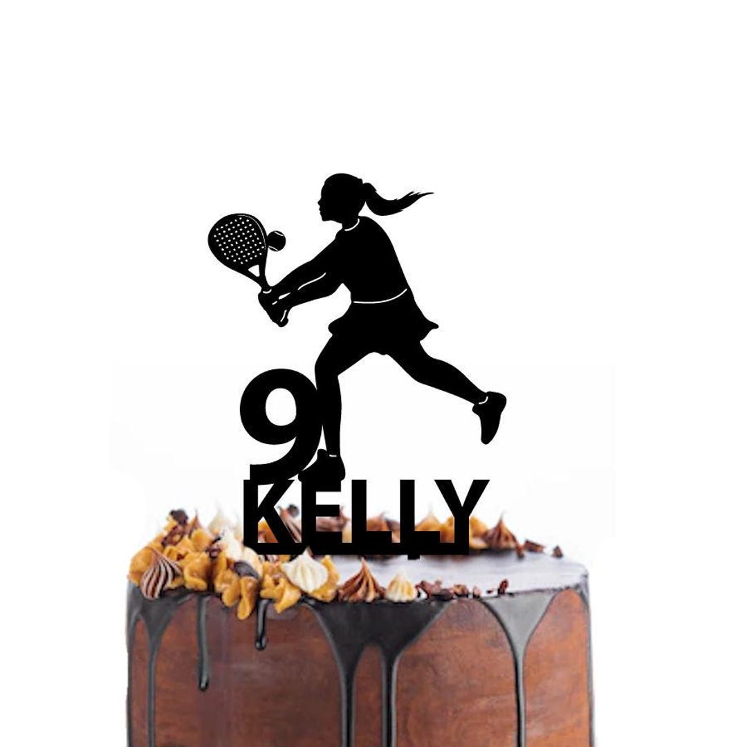 Birthday Cake Topper With a Girl Padel Player, Different Variations and ...