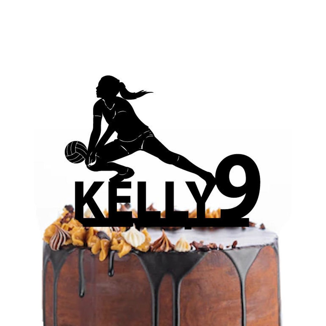 Birthday Cake Topper With a Girl Volley-ball Player, Different ...