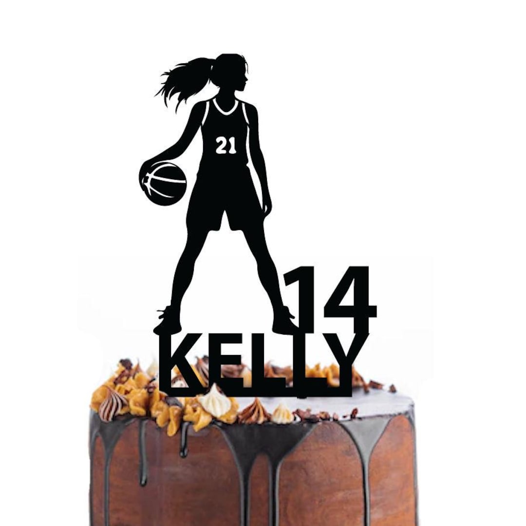 Birthday Cake Topper With a Girl Basketball Player, Different ...