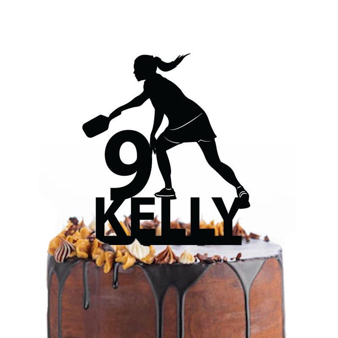 Birthday Cake Topper With a Female Pickleball Player, Different ...
